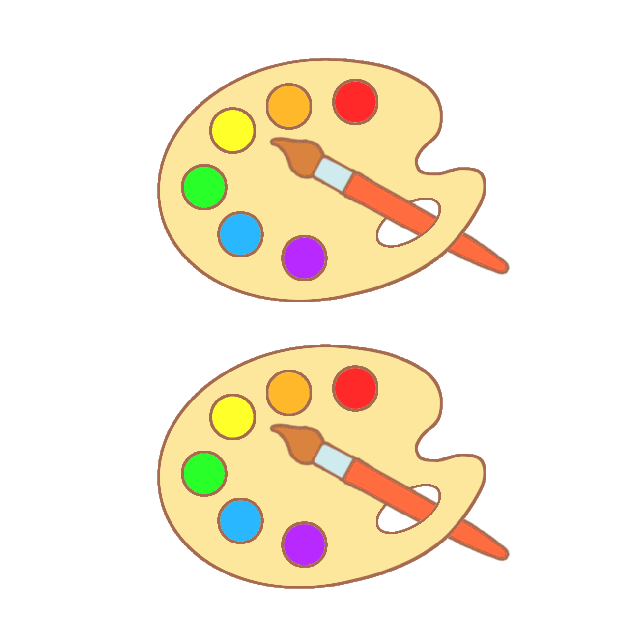 Palette and brush stickers - ibisPaint