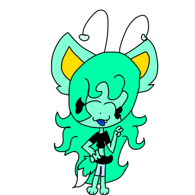 A alien fox with a tail - ibisPaint
