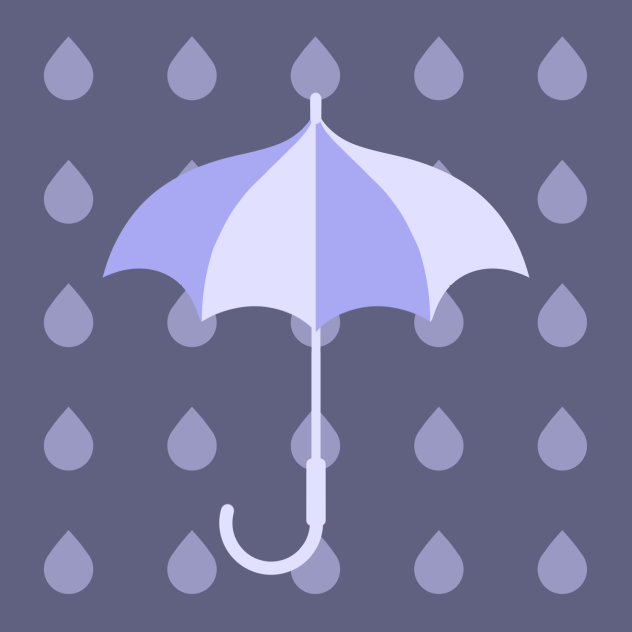 Rain and umbrella pattern V3 - ibisPaint
