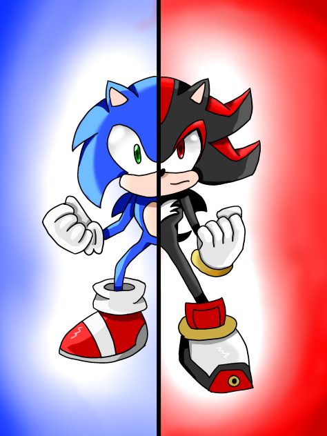 Sonic vs Shadow - ibisPaint
