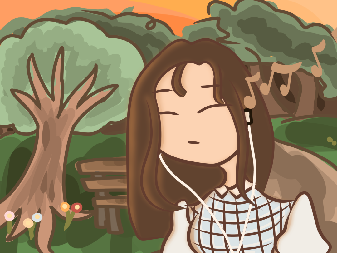 Aesthetic Park Scene - ibisPaint