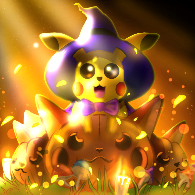 Fanart Halloween, Pikachu. - ibisPaint