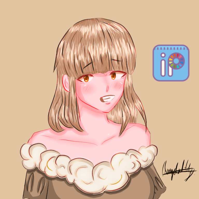 drawing of a blonde girl uwu - ibisPaint