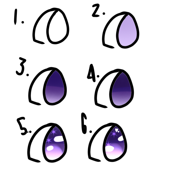 Eye editing steps - ibisPaint