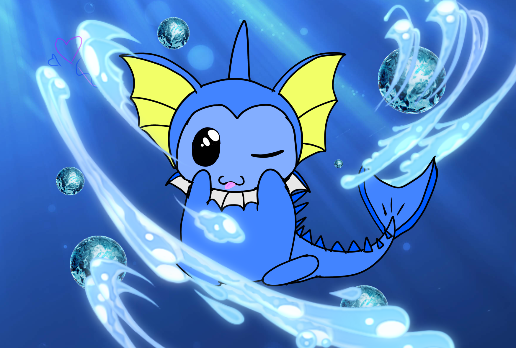 Chibi vaporeon - ibisPaint