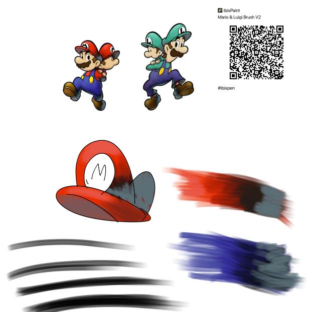 Mario & Luigi Brush V2 - ibisPaint