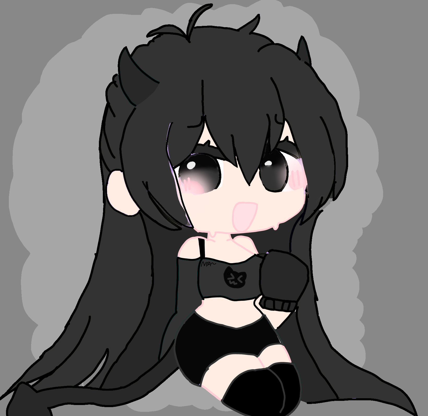 Tv ruby + black cat - ibisPaint