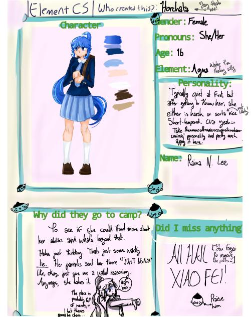 Element Character Sheet - ibisPaint