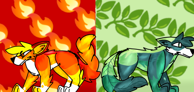 wildfire and leafstorm - ibisPaint