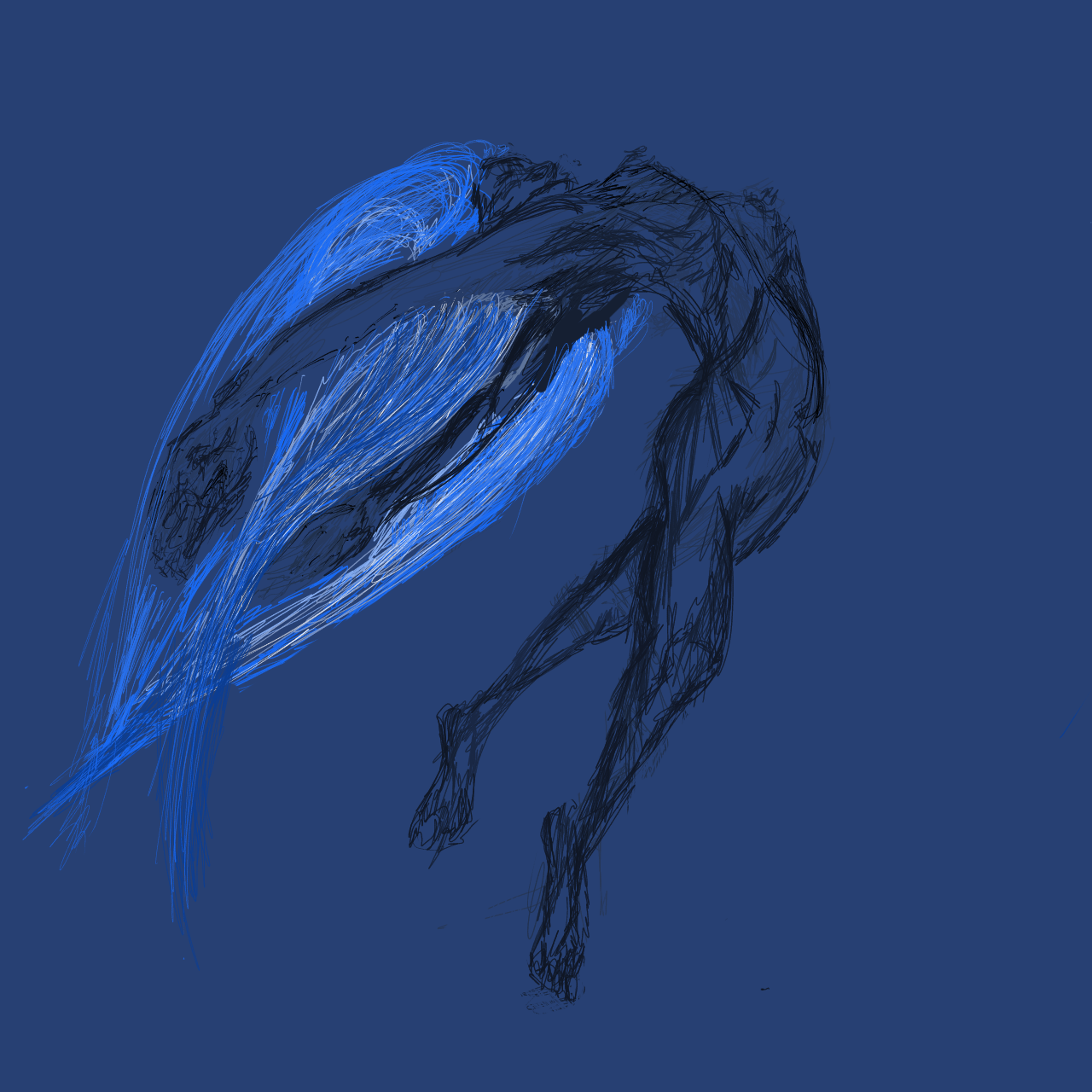 floating in the water - ibisPaint