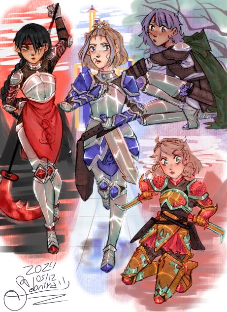 girls in armor ;) - ibisPaint