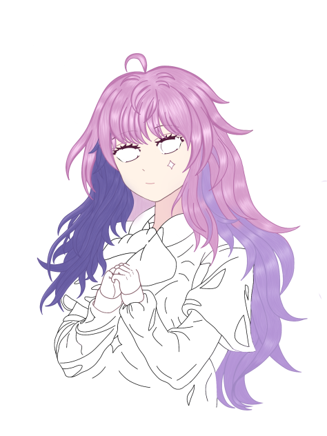 Hair rendering for Hanacue fan art - ibisPaint