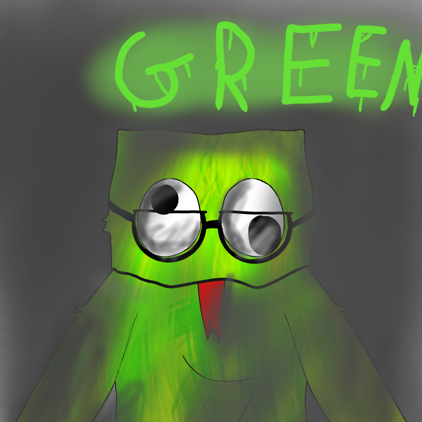 Green from rainbow friends roblox Game - ibisPaint