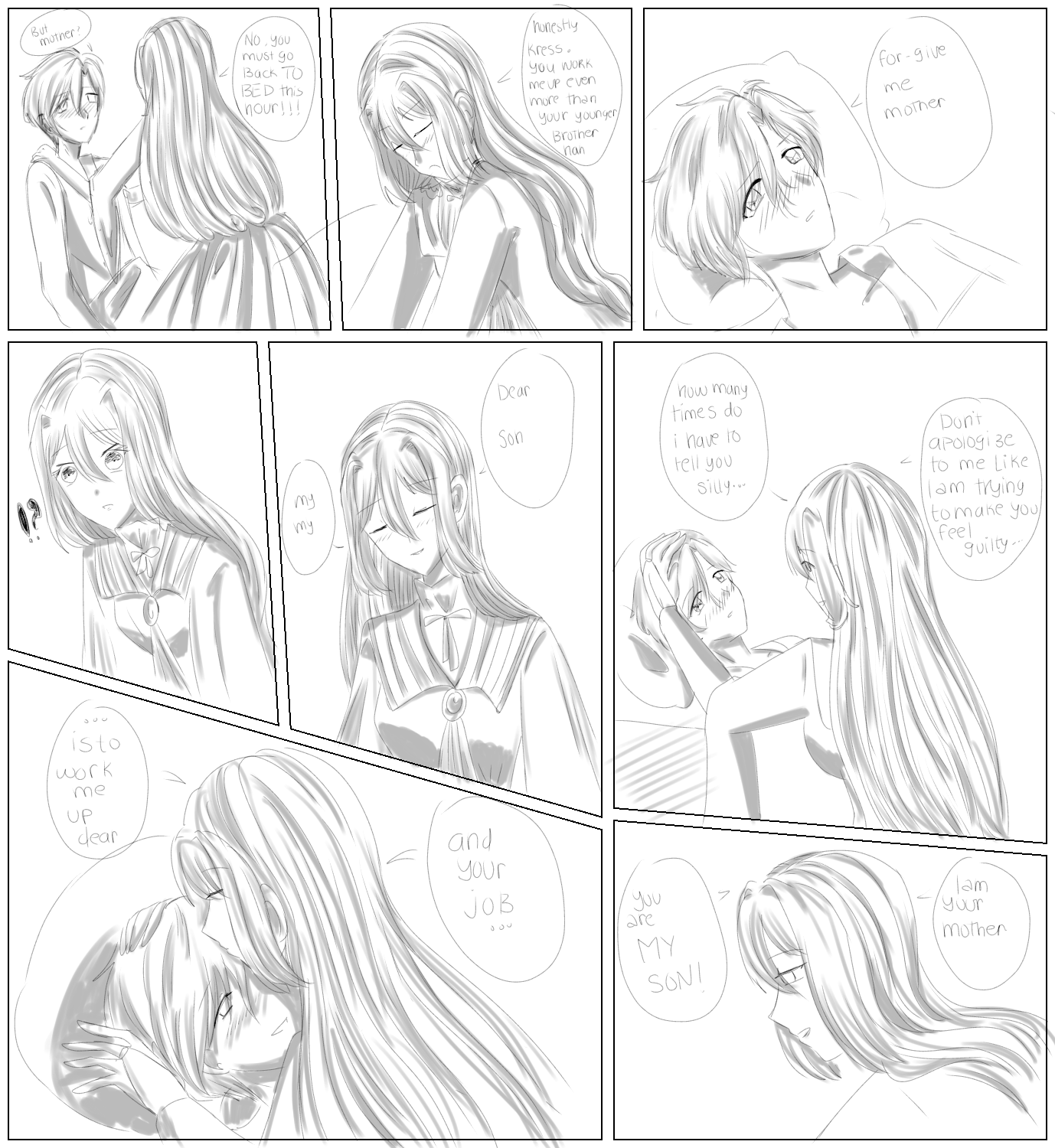 Mother and son - ibisPaint