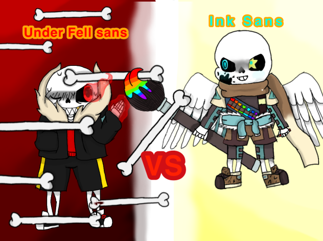 underfell sans vs ink sans - ibisPaint