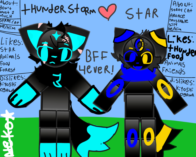 Thunder and star🖤 - ibisPaint