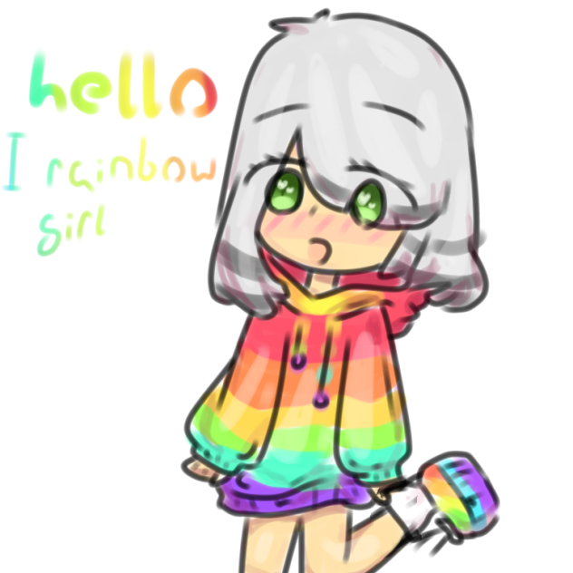 rainbow girl - ibisPaint
