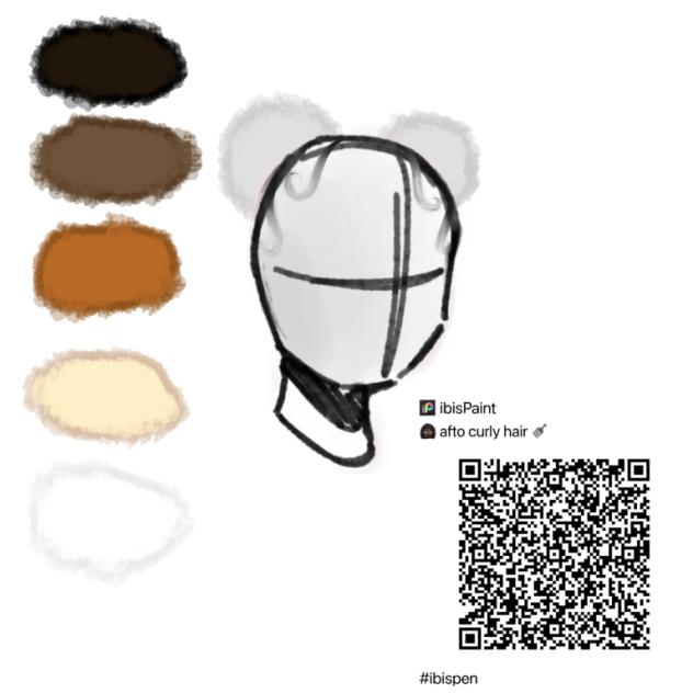 👩🏿‍🦱 Afro curly hair brush 🪮 (pls like) - ibisPaint