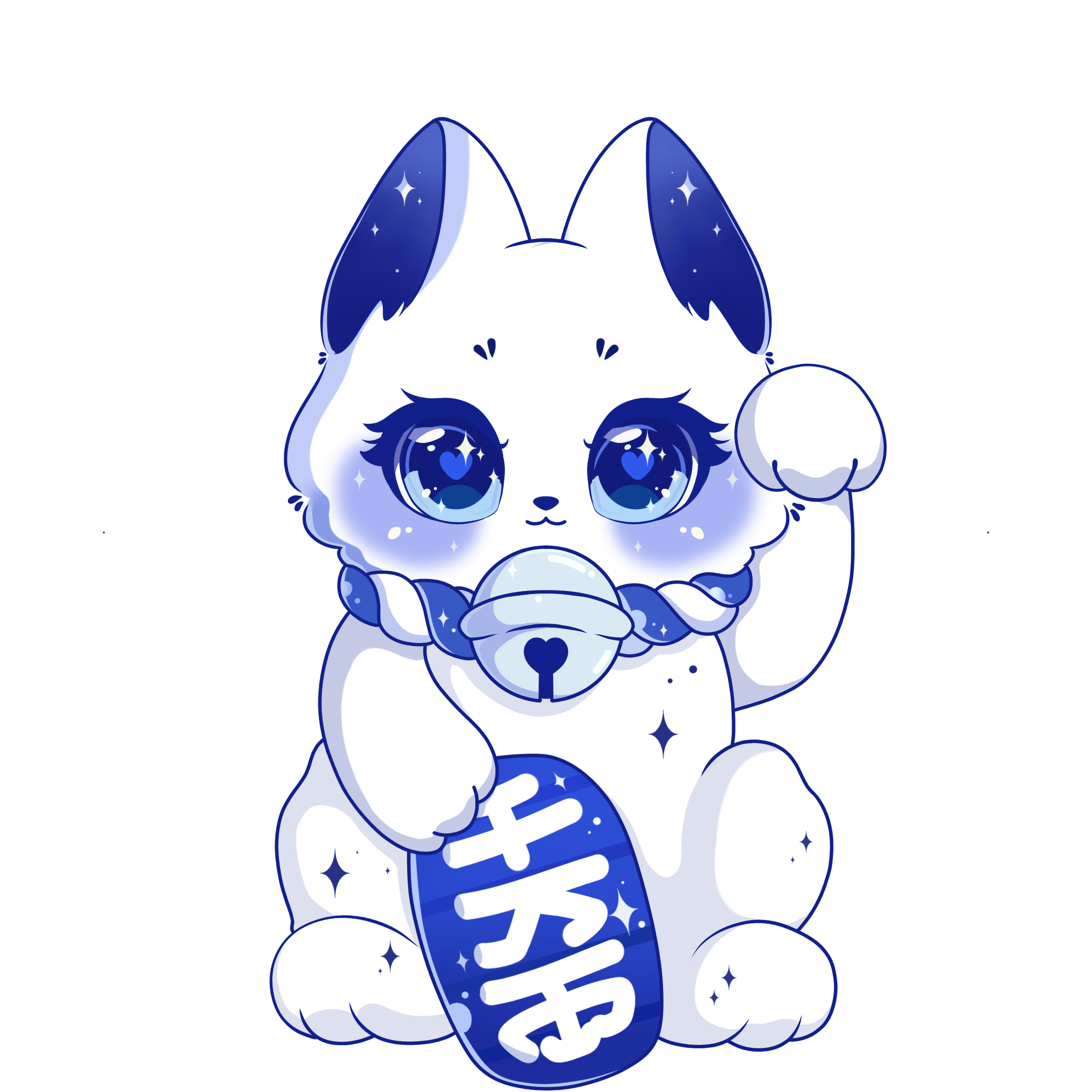 cute beckoning cat (maneki neko) - ibisPaint