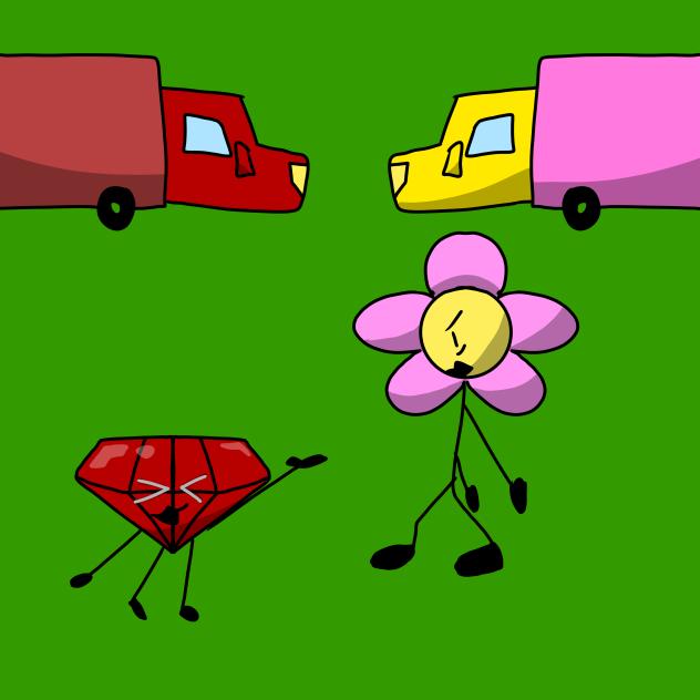 TWO TRUCKS HAVING SE- - ibisPaint