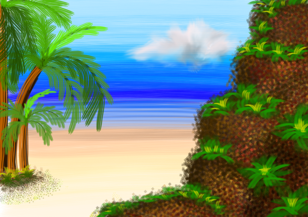 illustration Beach - ibisPaint