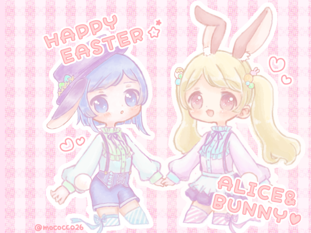 Easter bunny&Alice - ibisPaint