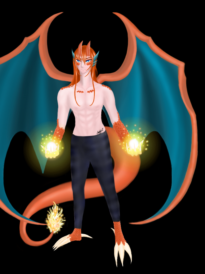 Humanoid Fanart Of Charizard - ibisPaint