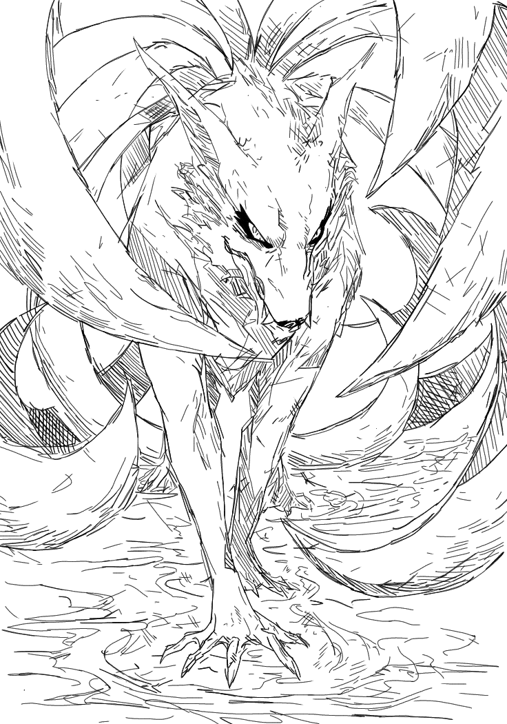 Zorro de las nueve colas - ibisPaint