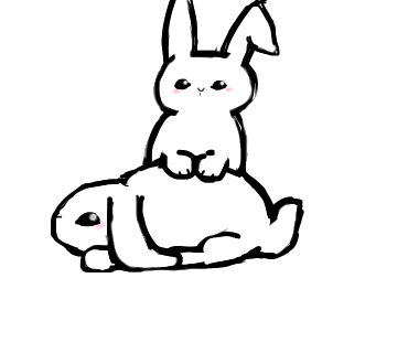 Two bunnies - ibisPaint