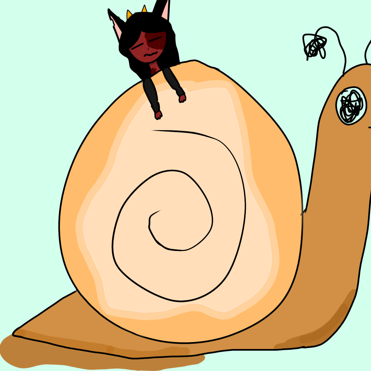 cinnamon roll snail - ibisPaint