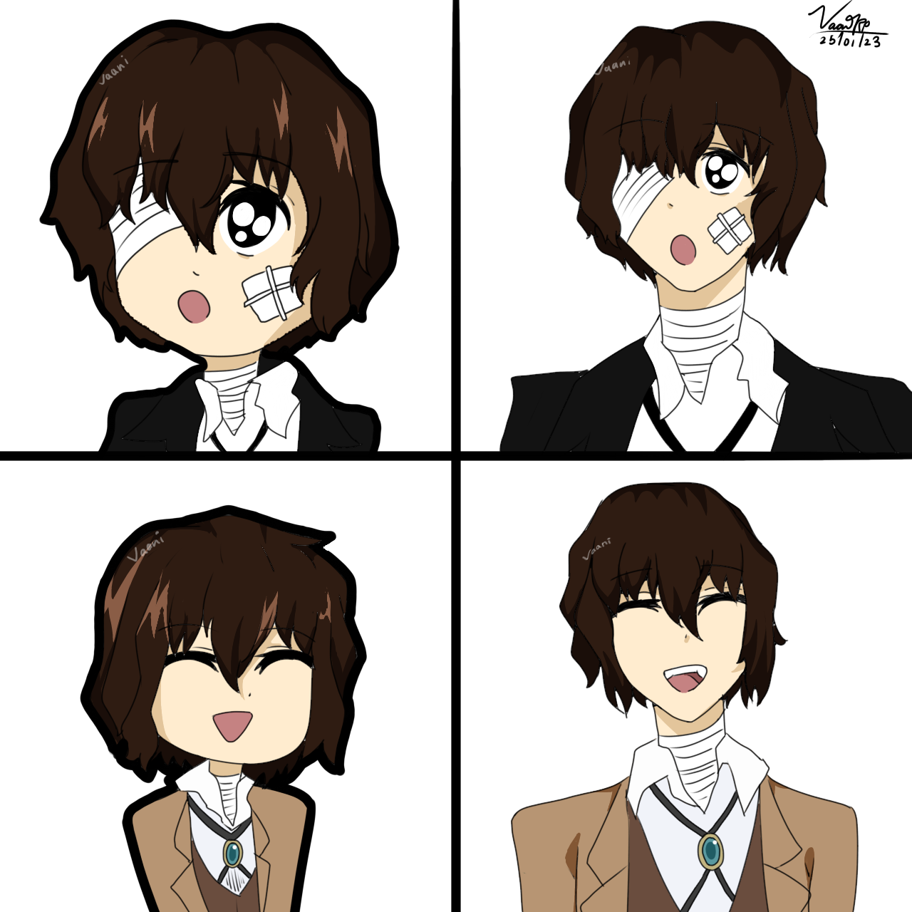 Dazai’s expressions - ibisPaint