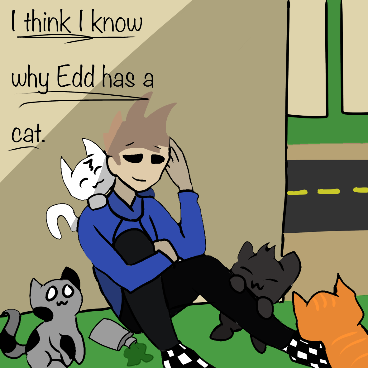 Eddsworld Tom needs cats for comfort plz - ibisPaint