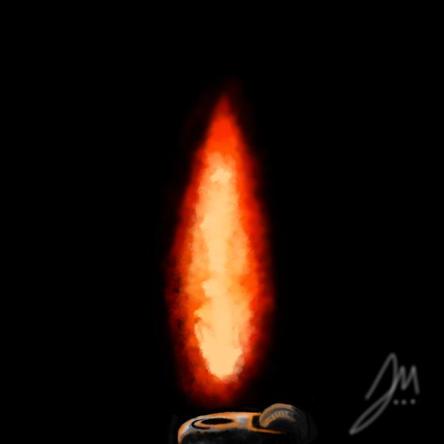 fuego de una candela - ibisPaint