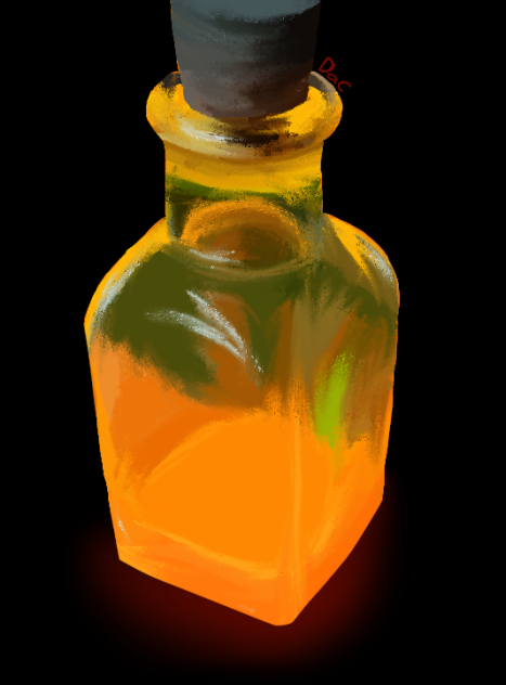 glowing bottle - ibisPaint
