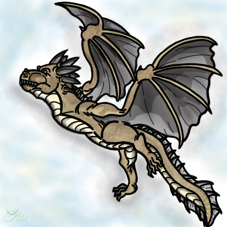 the cream and gold i call viserion - ibisPaint