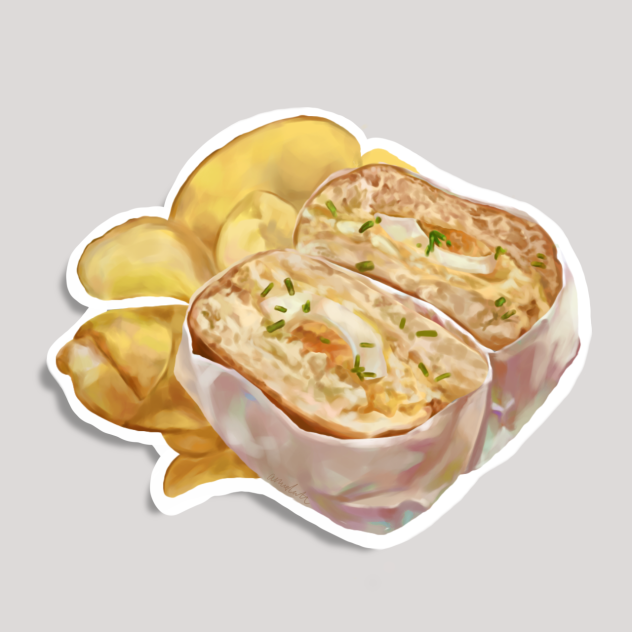 egg mayo sandwich - ibisPaint