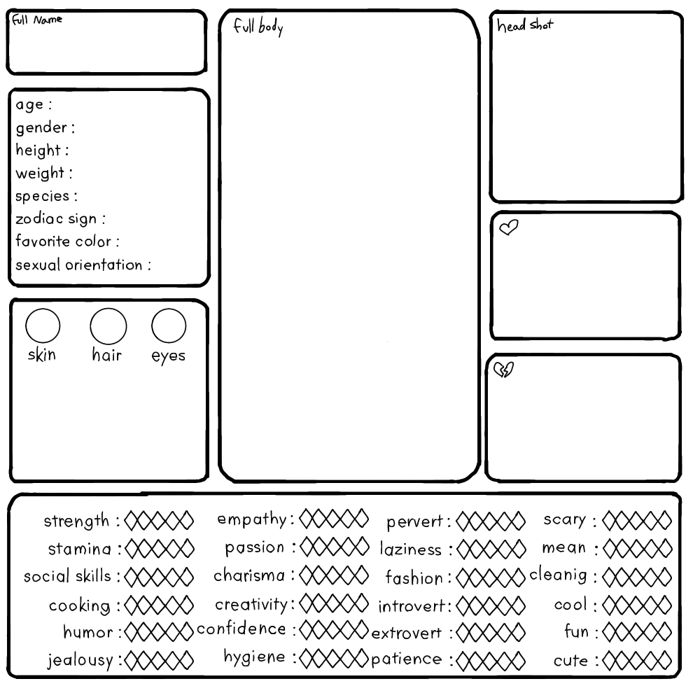 Blank character sheet - ibisPaint