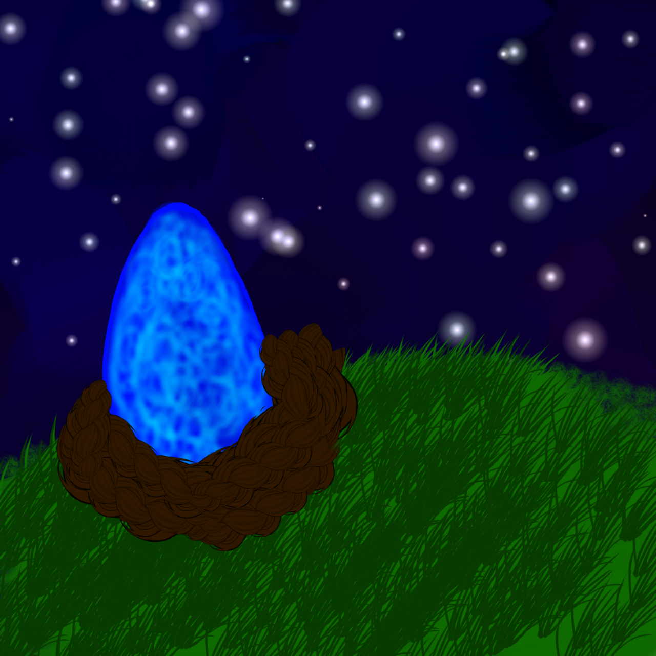 The blue egg - ibisPaint