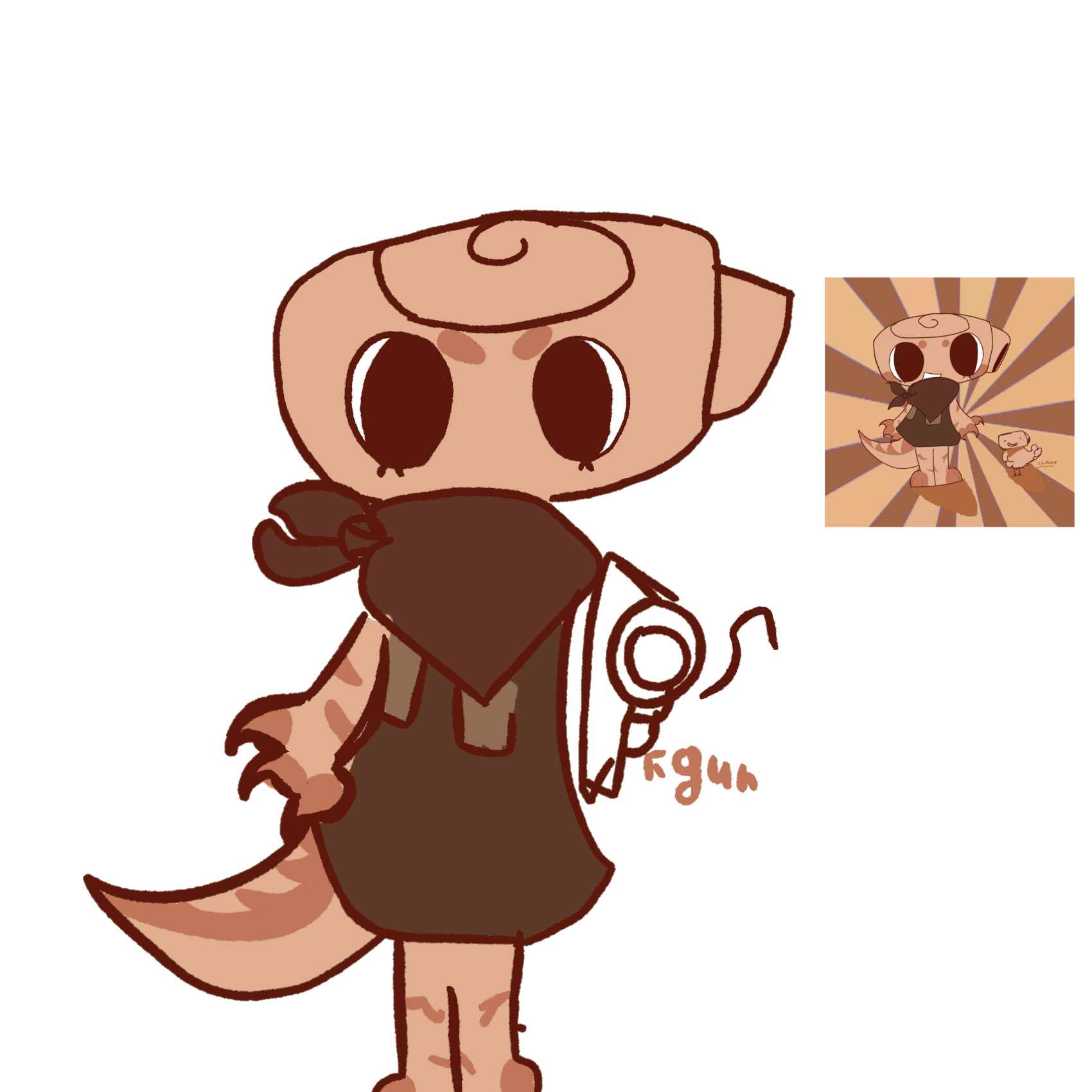 shelly with a gun - ibisPaint