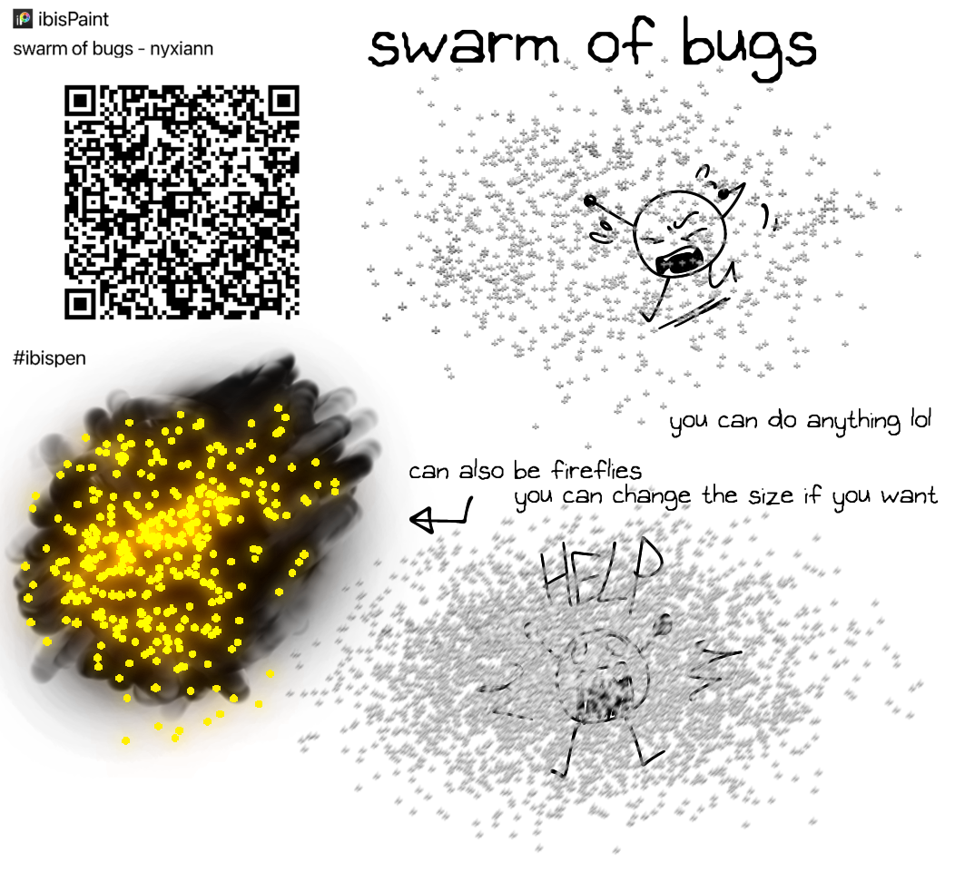swarm of bugs - ibisPaint