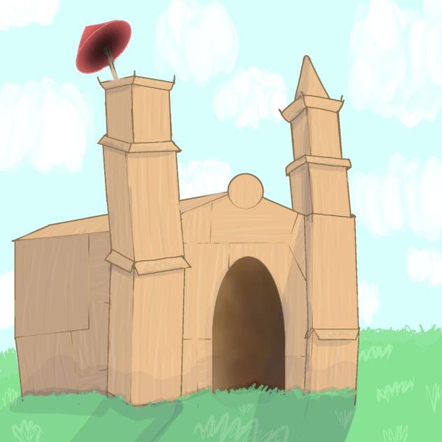 cardboard castle - ibisPaint