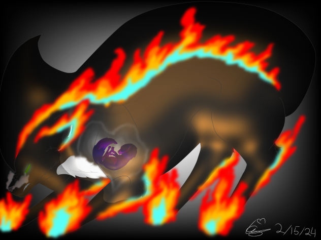 Flames Protect The Heart - ibisPaint
