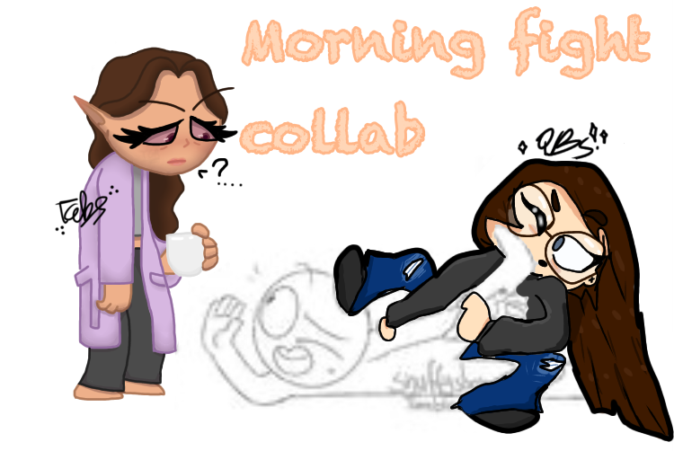 Morning fight collab with @@TabbyGemRose - ibisPaint