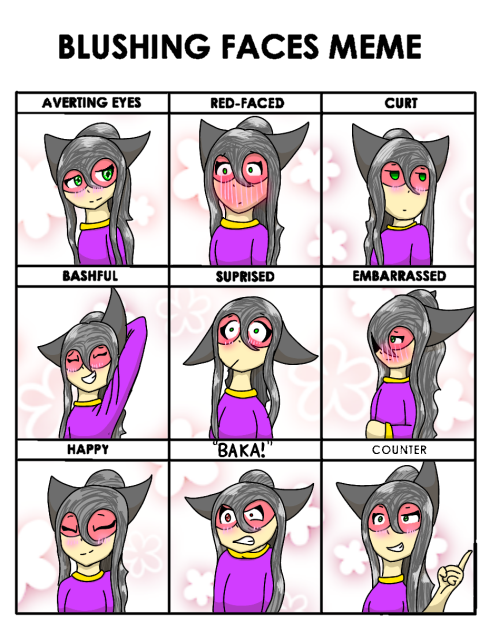 Blushing Faces Meme - ibisPaint