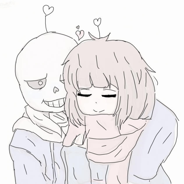 Sans X Frisk I love you - ibisPaint