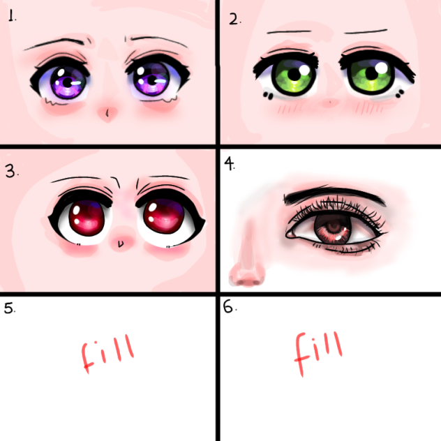 Different types of eyes - ibisPaint