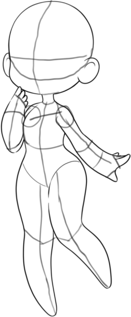 (Base Not mine) chibi Sketch base - ibisPaint