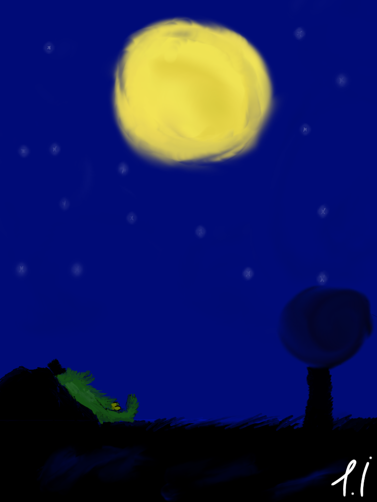 una noche estrellada - ibisPaint
