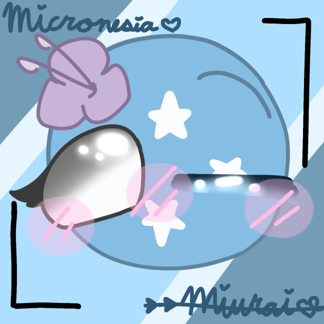 Micronesia CountryBalls (remake!) 🇫🇲 - ibisPaint