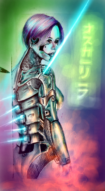 Cyborg effects - ibisPaint